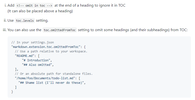 Add A Command Palette Entry For Omit In Toc · Issue 892 · Yzhang Ghvscode Markdown · Github 