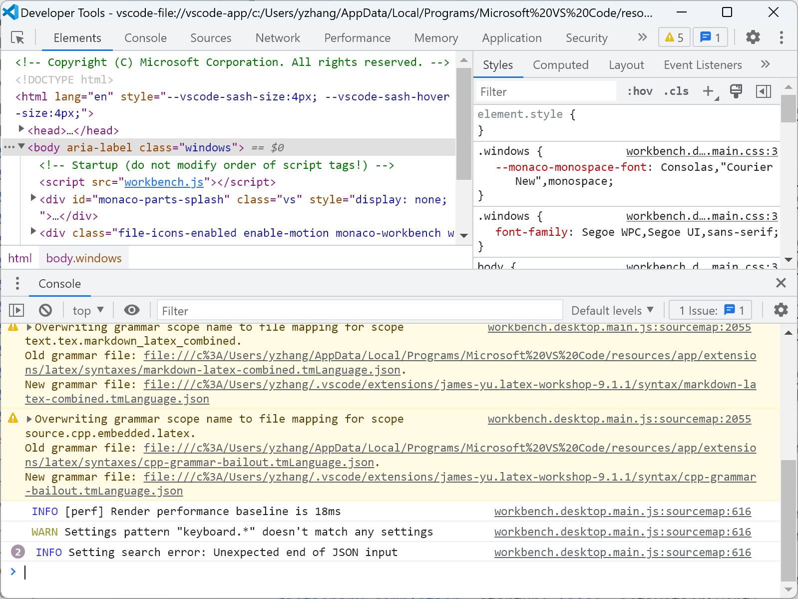 Extension Spams Extension Host Log With Warnings · Issue 1213 · Yzhang Ghvscode Markdown · Github 6255