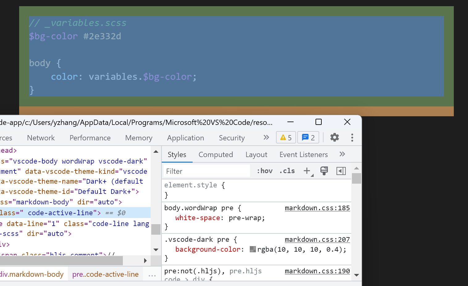 Dark Theme Of Code Blocks Is Not Working Properly · Issue 1223 · Yzhang Ghvscode Markdown · Github 1467