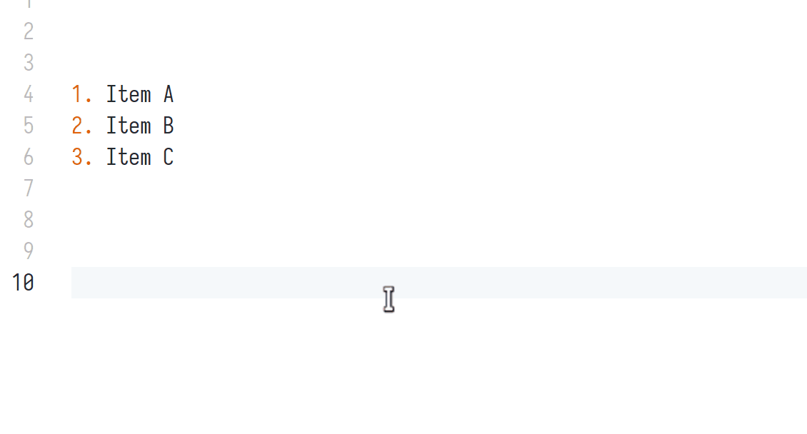 Deleting items from a numbered list does not correctly format · Issue #1257 · yzhang-gh/vscode ...