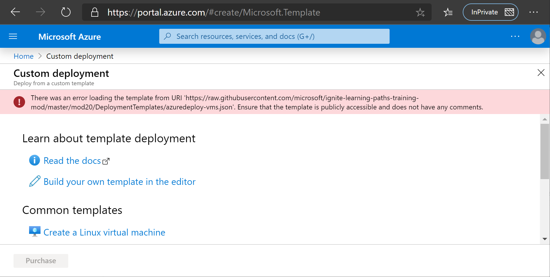 MOD20: ARM template for deploying VMs fails/is invalid · Issue #51 · microsoft/ignite-learning ...