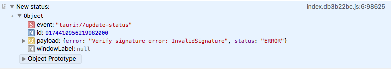 [bug] Verify signature error: InvalidSignature · Issue #4610 · tauri ...