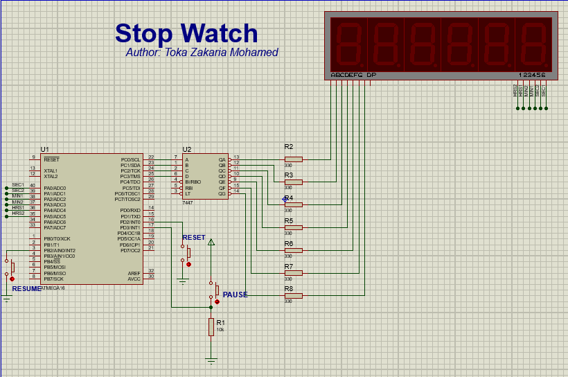 GitHub - Toka-Zakaria/StopWatch: StopWatch based on ATmega16 microcontroller and six 7-Segments ...