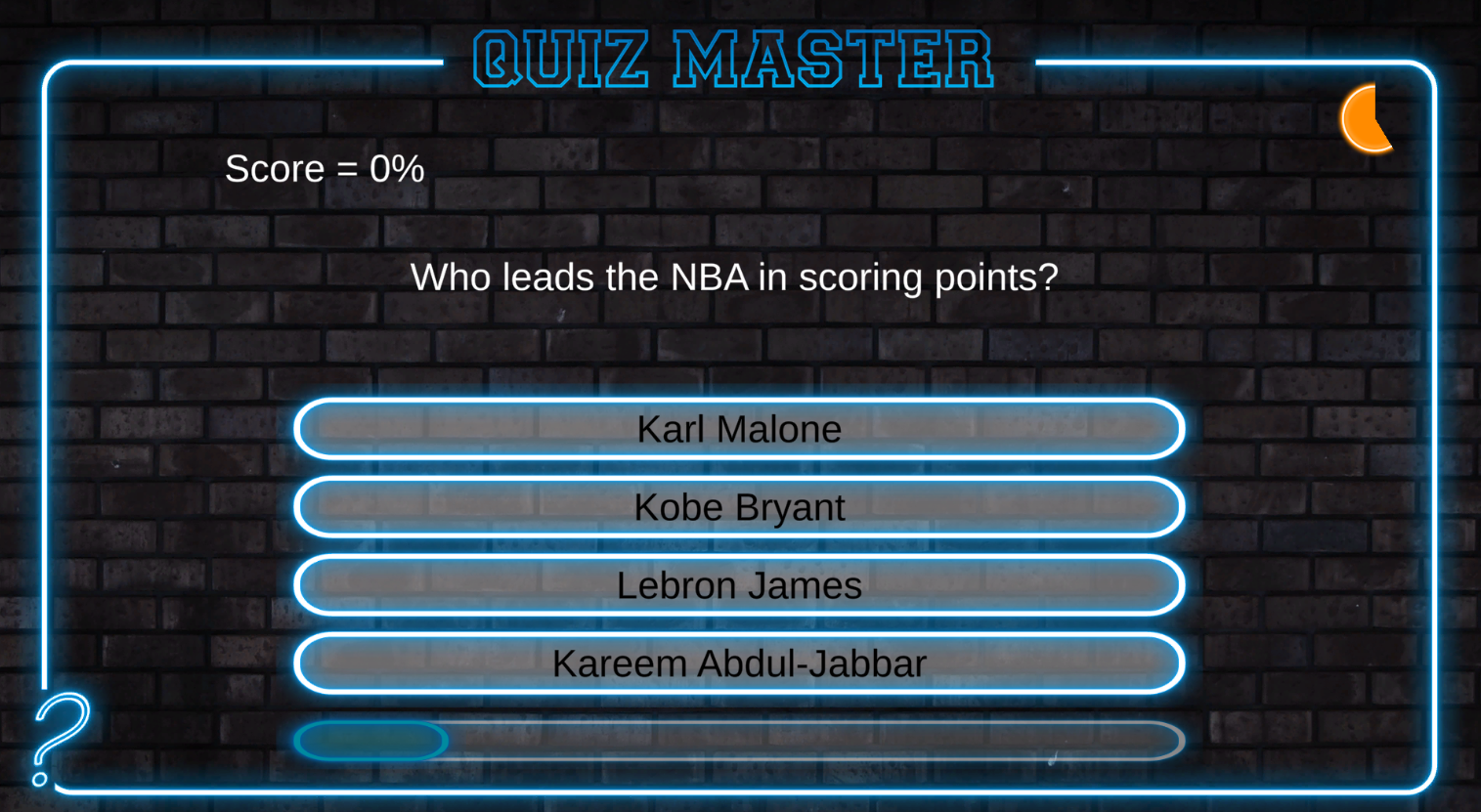GitHub - ibrasln/quiz-master: It's a quiz game with 5 question about NBA.