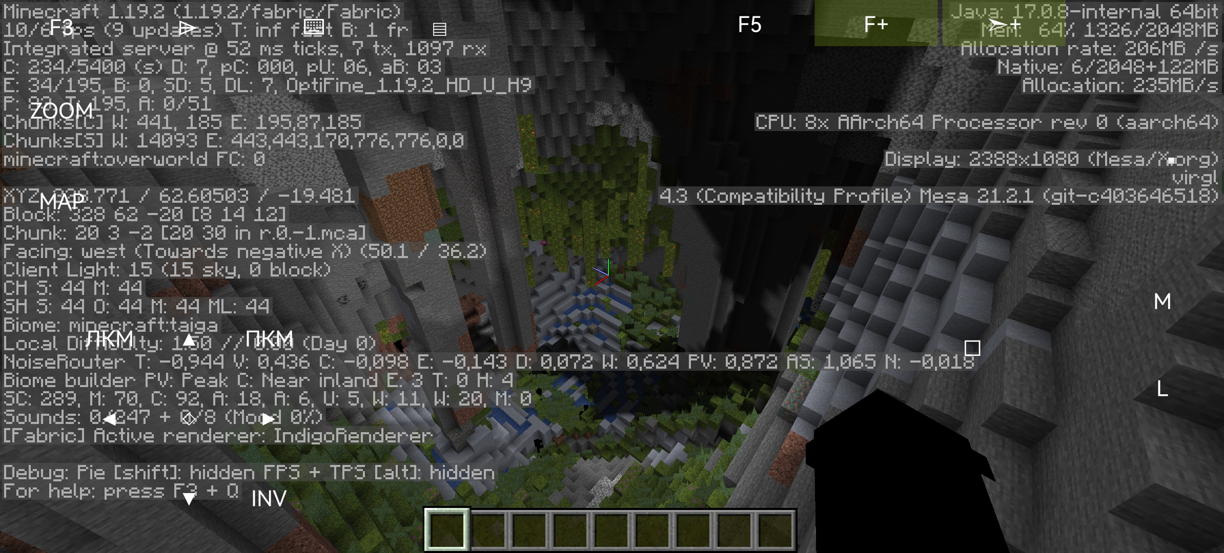 [BUG] Virgl: texture and text issues on fabric 1.19.4 · Issue #4177 · PojavLauncherTeam ...