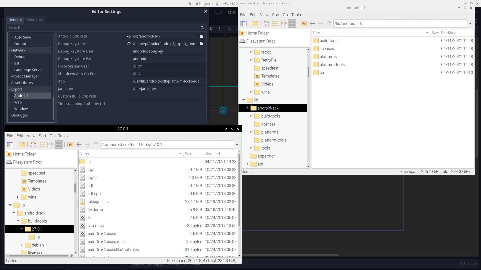 Android export not finding apksigner (Debian-packaged Android SDK ...