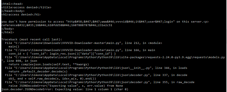Errore in Windows 10 e Python 3.9.0 · Issue #18 · CoffeeStraw/VVVVID ...