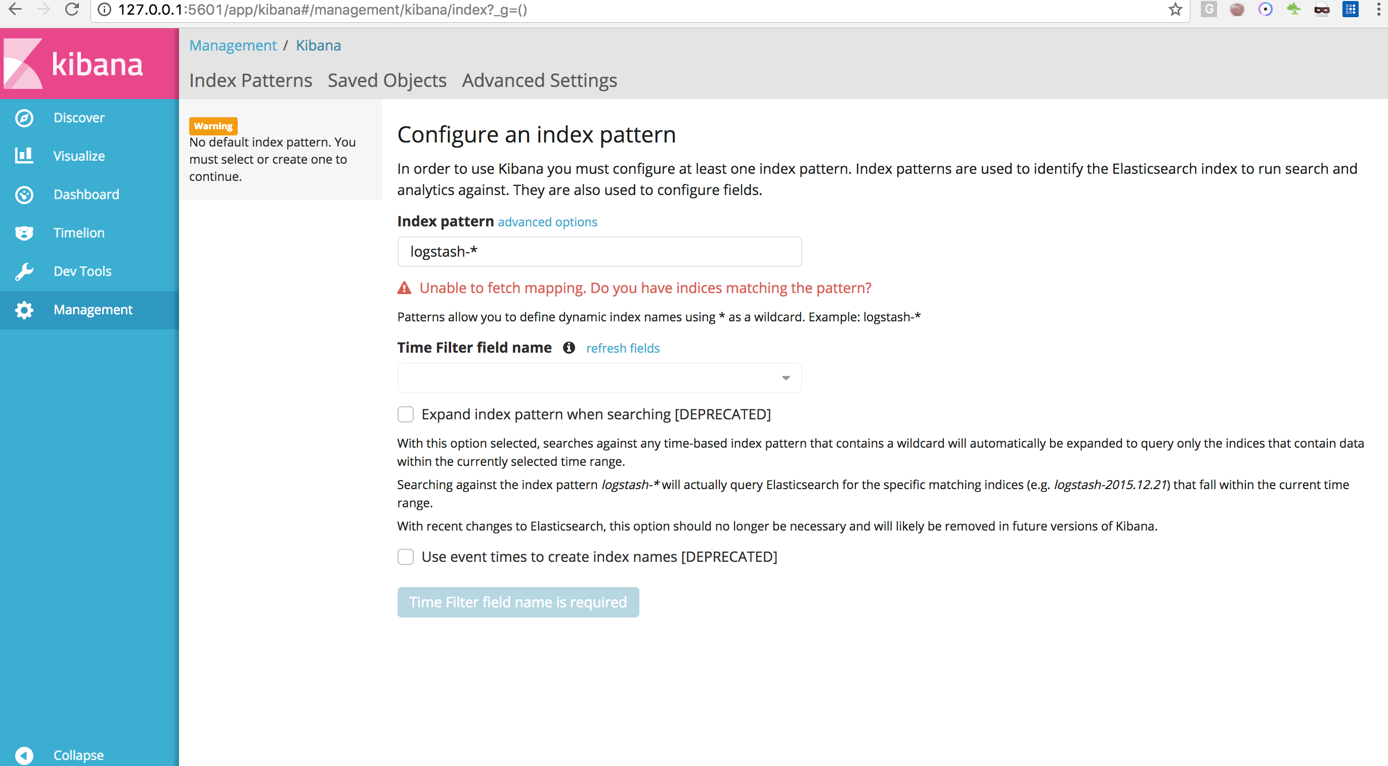 Kibana Documentation Fix `defining Your Index Patterns` Page · Issue 14116 · Elastickibana 