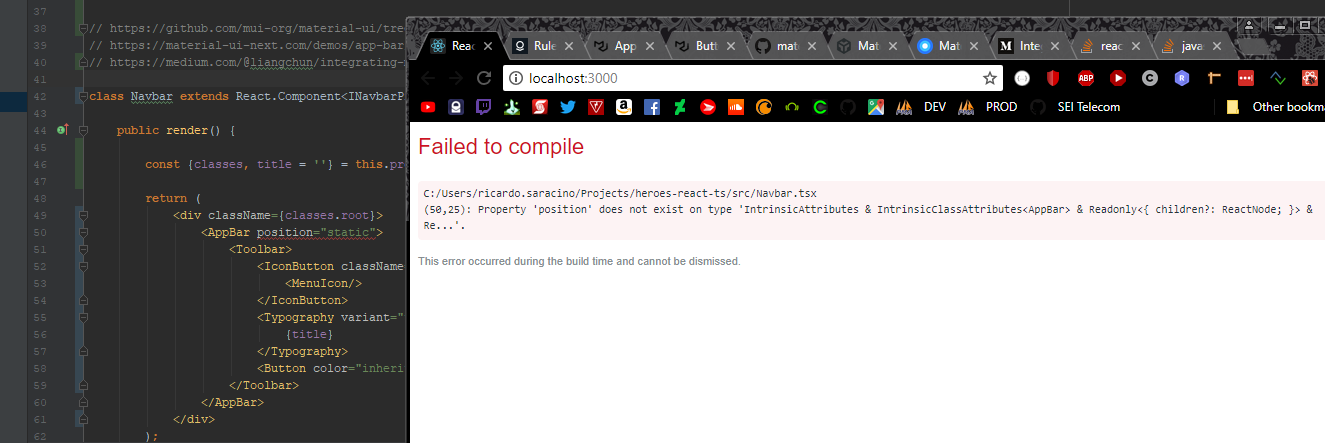 Lint Issue .. using AppBar . . Property 'position' does not exist on type · Issue #11237 · mui ...
