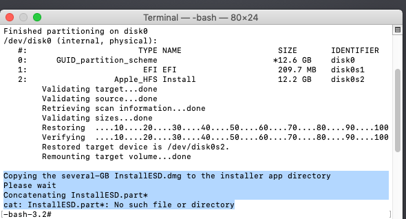 Installer stuck when concatenating InstallESD.part* · Issue #358 · myspaghetti/macos-virtualbox ...