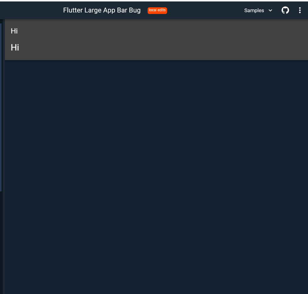 Setting `forceelevated` To `true` On A `sliverappbarlarge` Or `sliverappbarmedium` Casues A