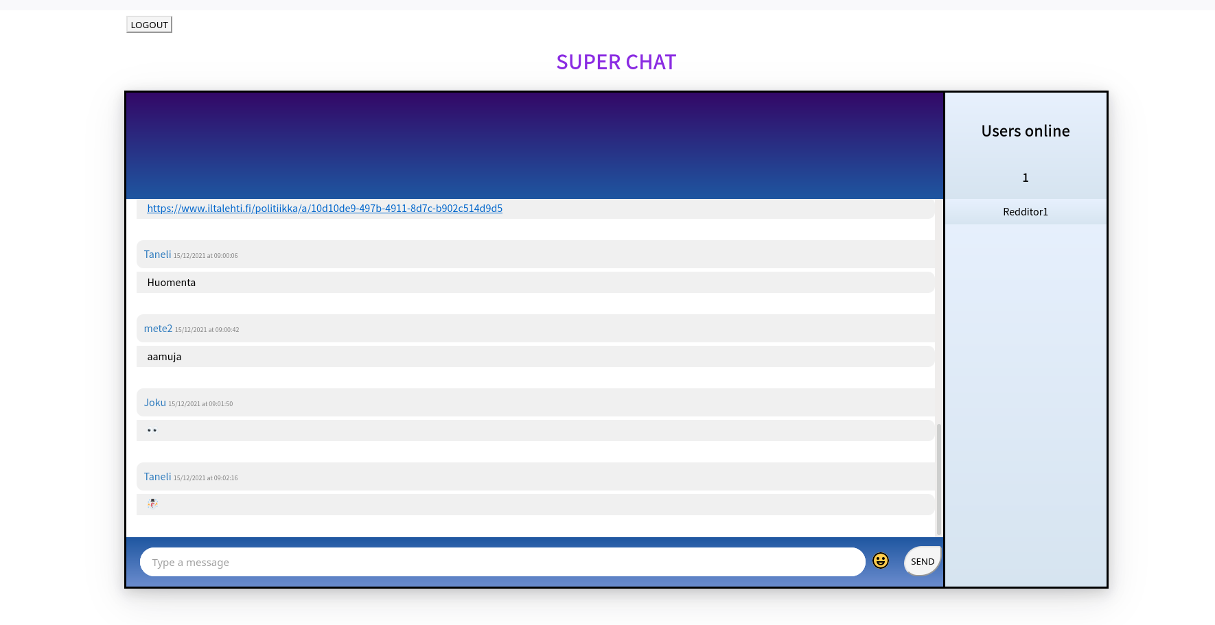 GitHub - metepg/super-chat: Web proje