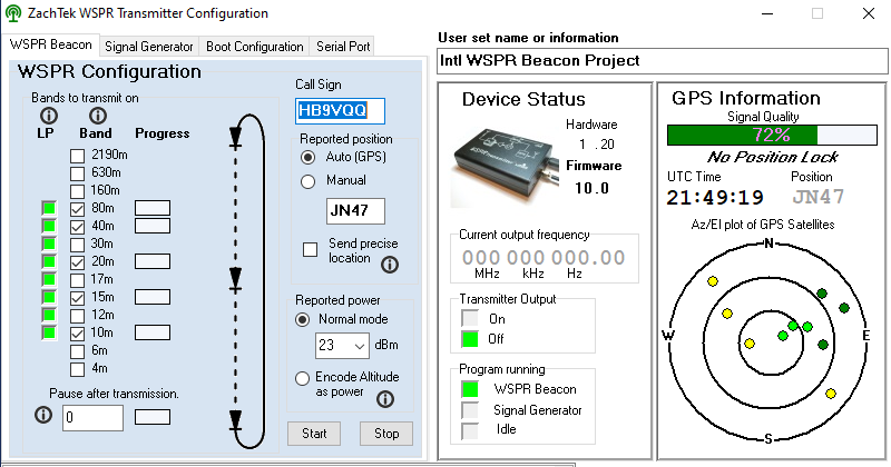 Alternatives and detailed information of WSPRBeacon - GitPlanet