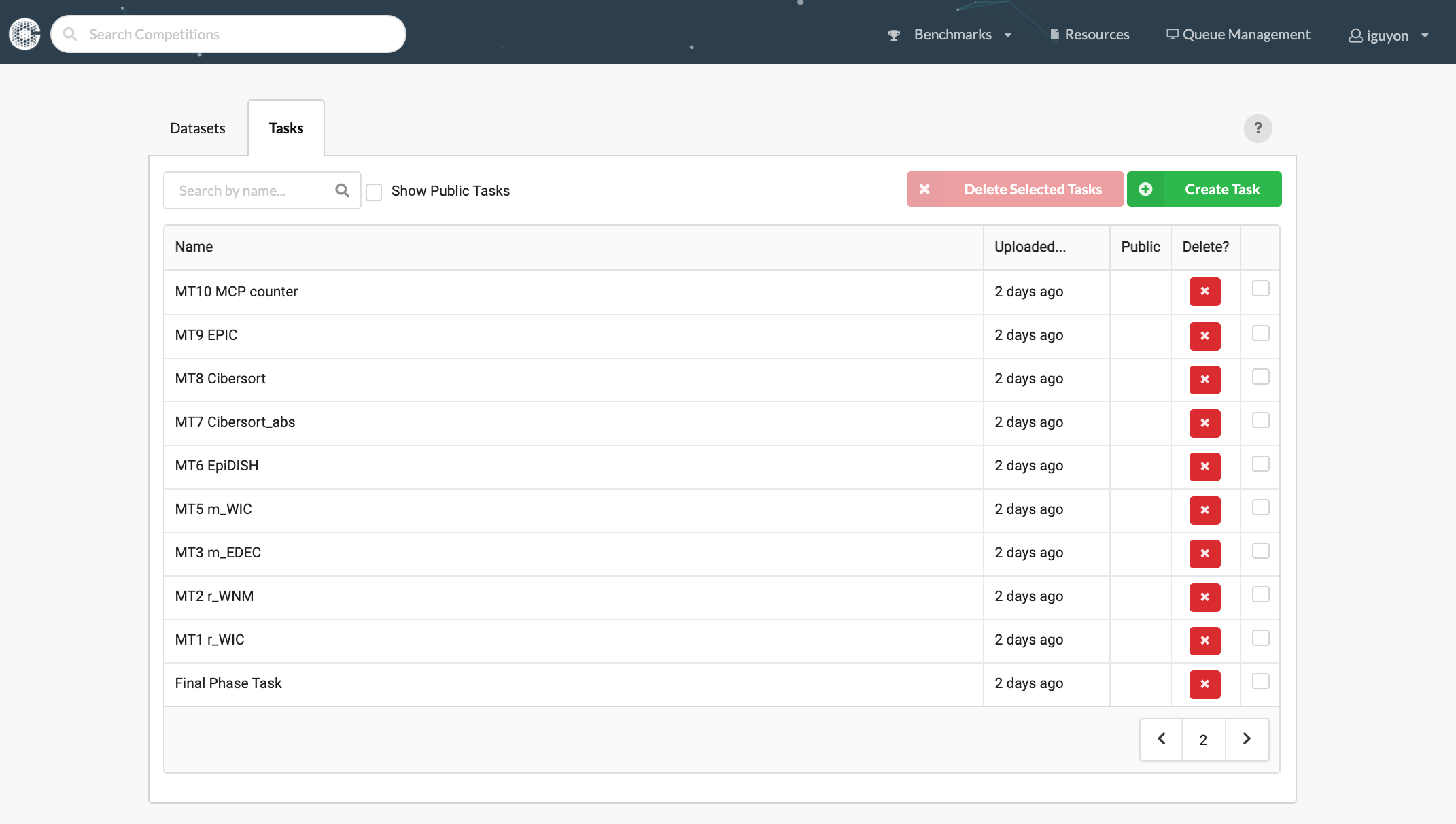 List of task includes all tasks from other organizers · Issue #595 · codalab/codabench · GitHub