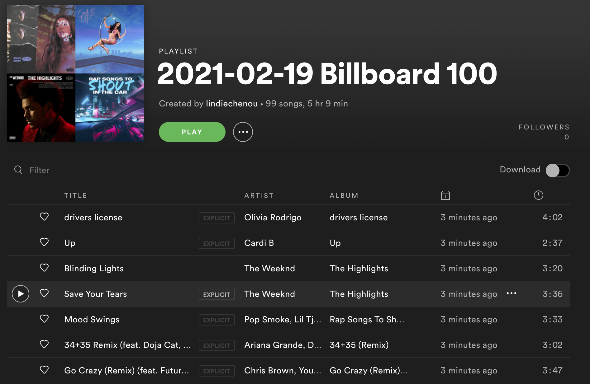 GitHub - lindiechenou/Spotify-Playlist-Generator: The creation of a ...