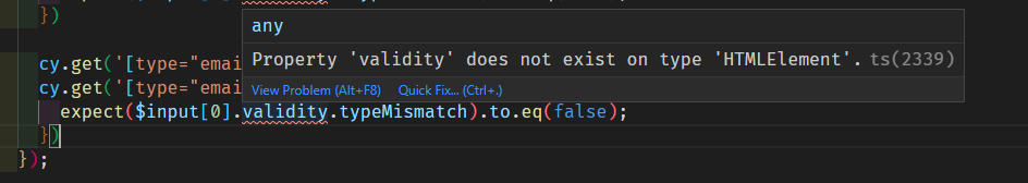 Property 'validity' does not exist on type 'HTMLElement' · Issue #15515 ...