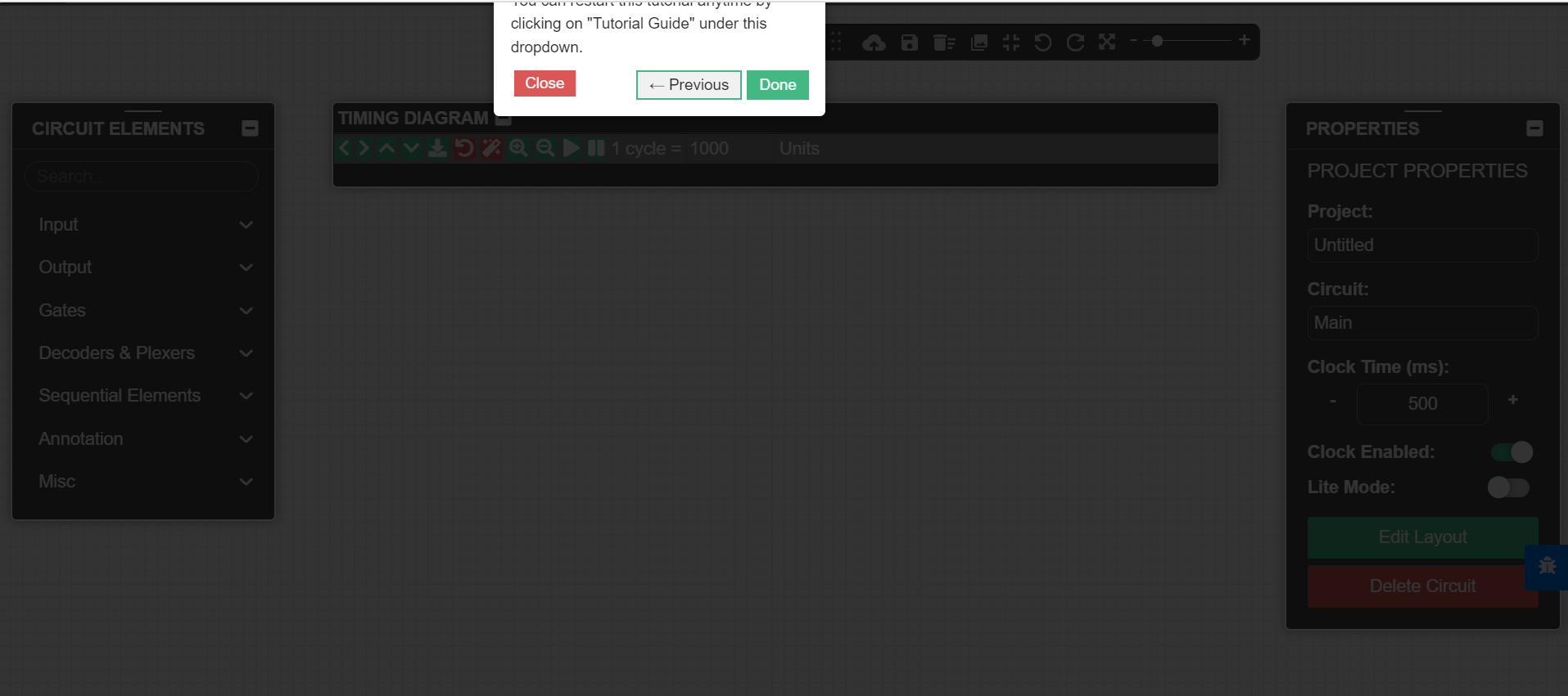 Simulator tutorial message box displayed improperly · Issue #2776 · CircuitVerse/CircuitVerse ...
