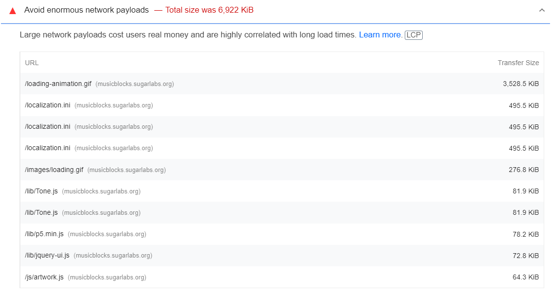 Avoid Enormous Network Payloads · Issue 3045 · Sugarlabsmusicblocks · Github