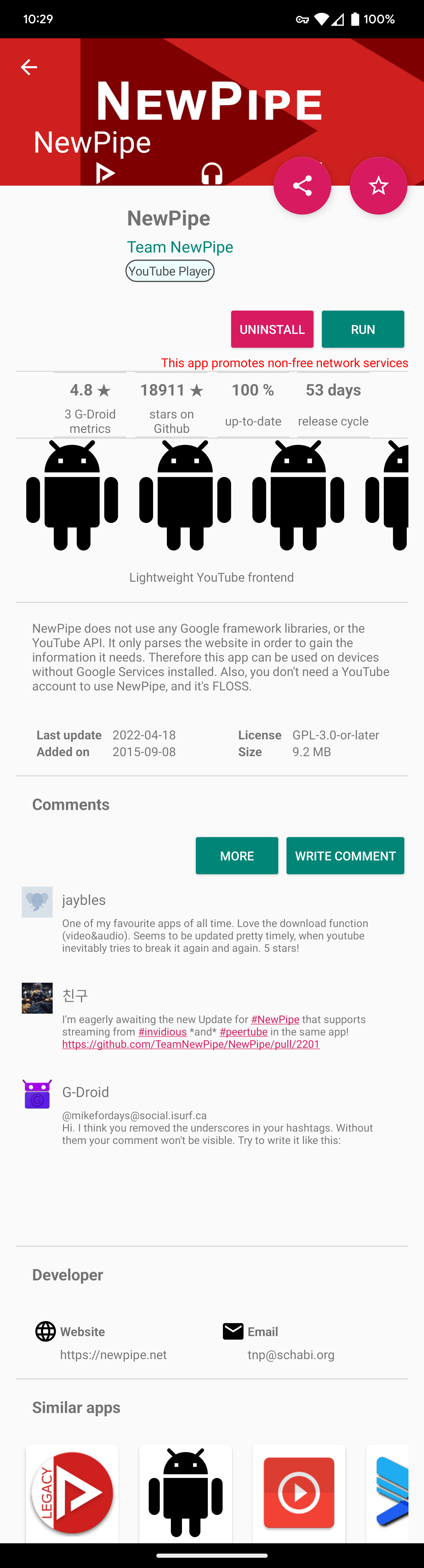 [Request] Mastadon comments like in G-Droid · Issue #72 · Droid-ify/client · GitHub