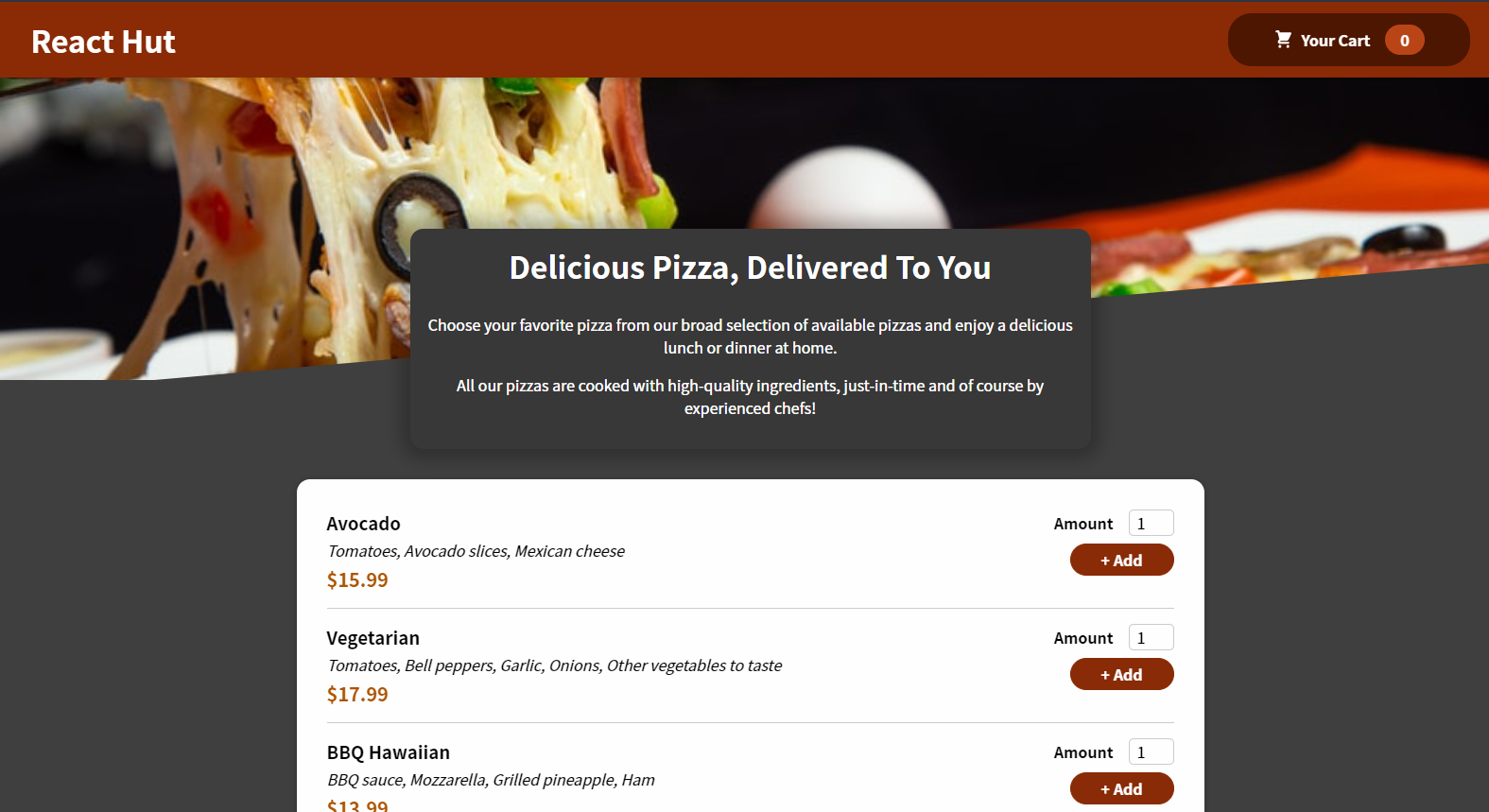 GitHub - Micro914/React-hut: A Pizza store made in React