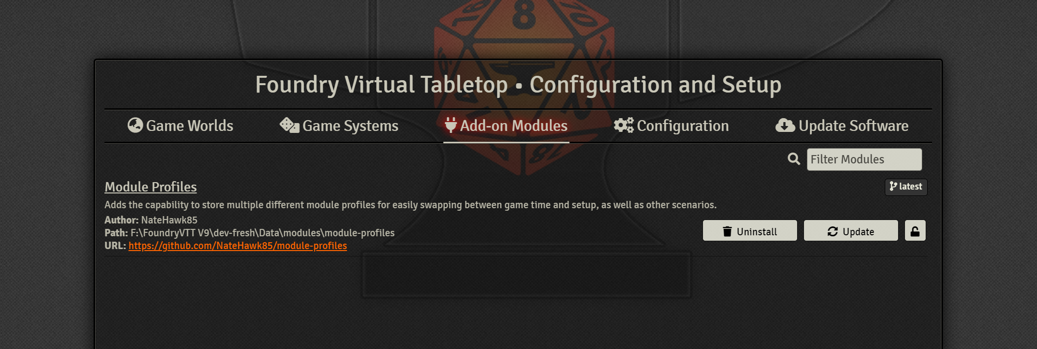 [Bug]: Incompatible with PF2e/PF1e · Issue #9 · NateHawk85/module-profiles · GitHub