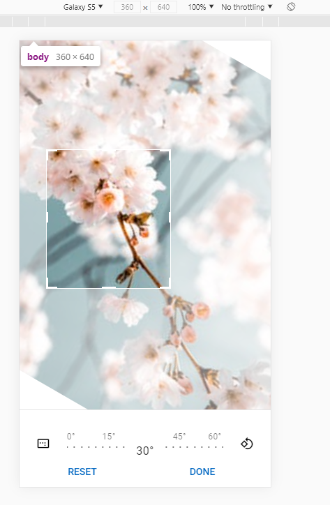 If apply same changes on one image on different resolution(devices) than position of cropbox is ...