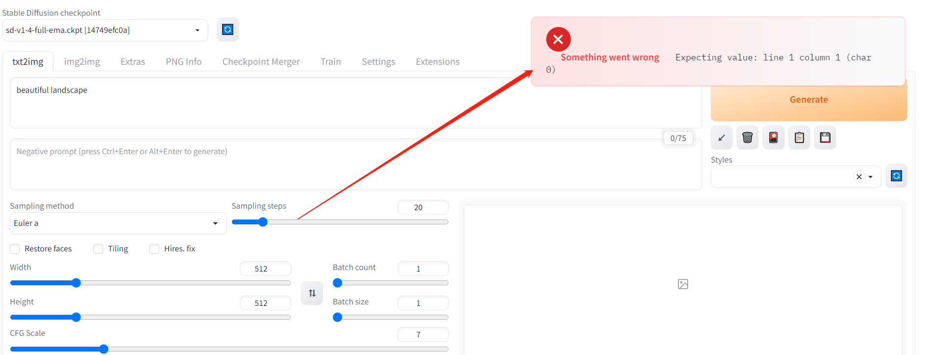 Dear friends, I need your help ：Something went wrong Expecting value: line 1 column 1 (char 0 ...