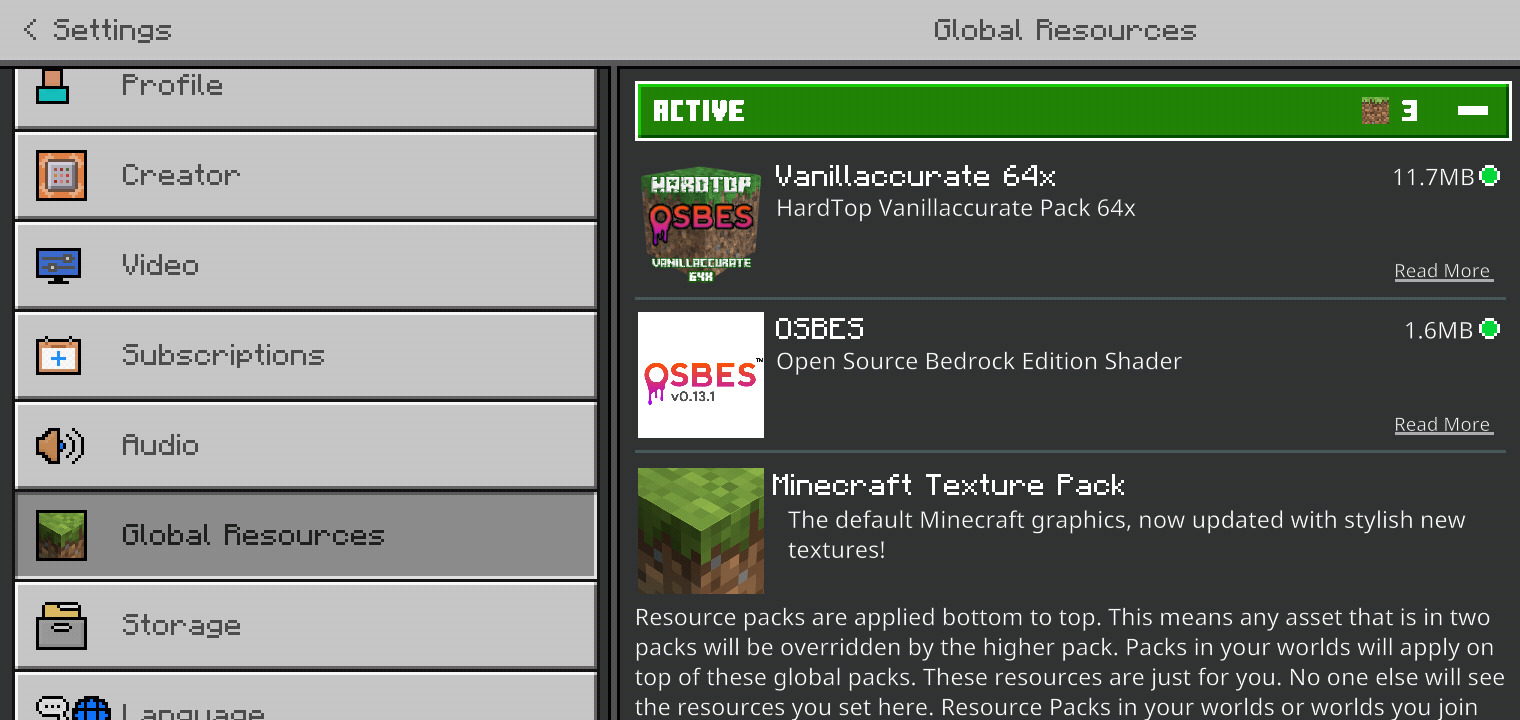 How to apply vanilla accurate the PBR texture pack in 0.13.1 · Issue ...