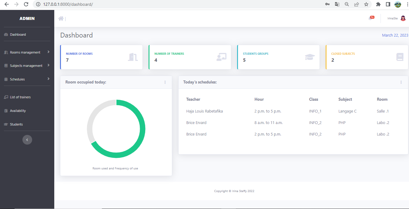 GitHub - Irina335/Schedule_Management: Python/ Django