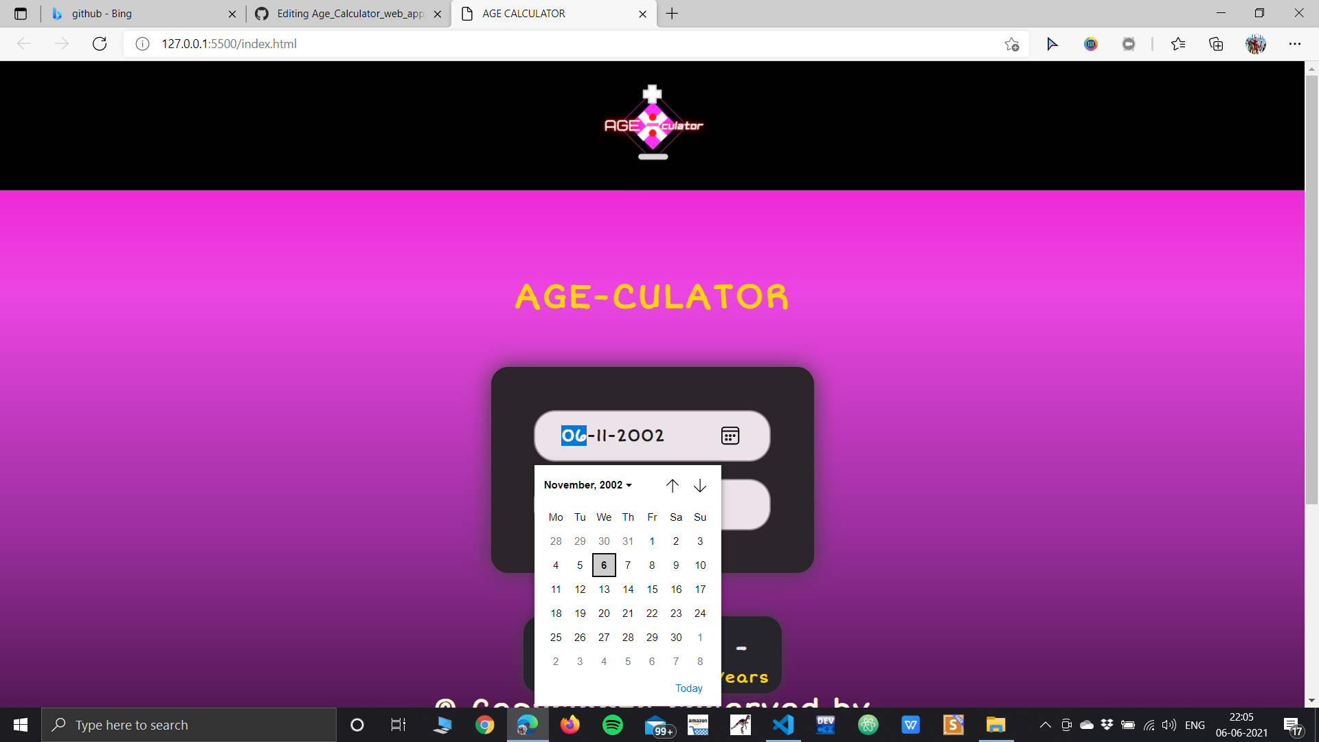 GitHub - Ashutosh102/Age_Calculator_web_app