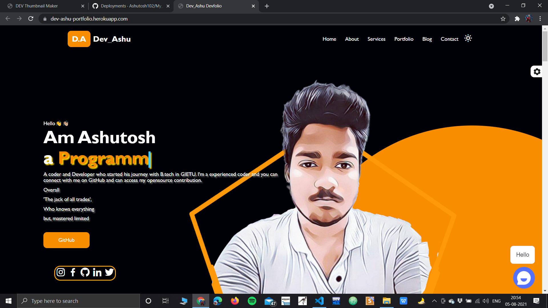 GitHub - Ashutosh102/My_portfolio: My personal portfolio