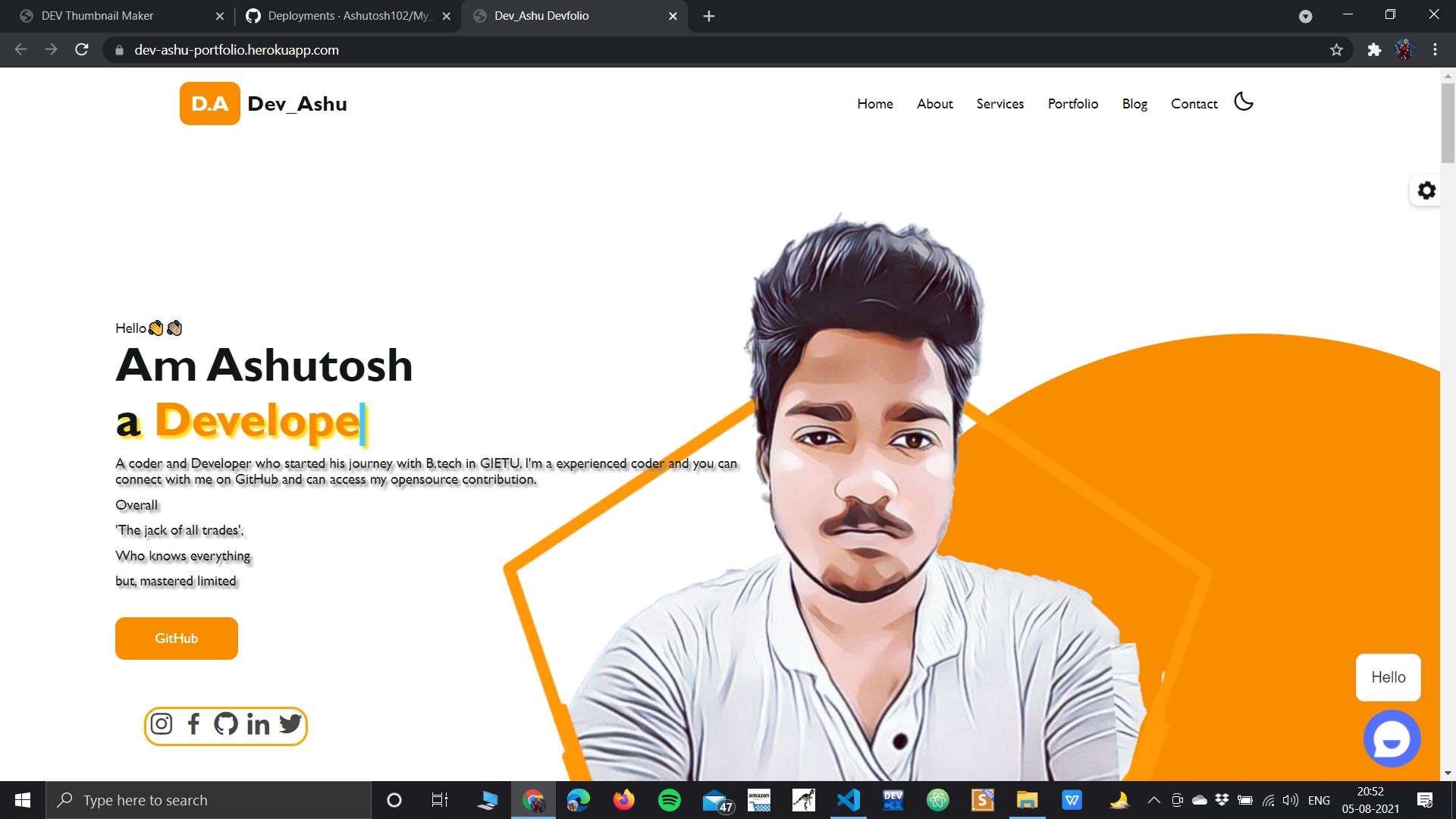 GitHub - Ashutosh102/My_portfolio: My personal portfolio