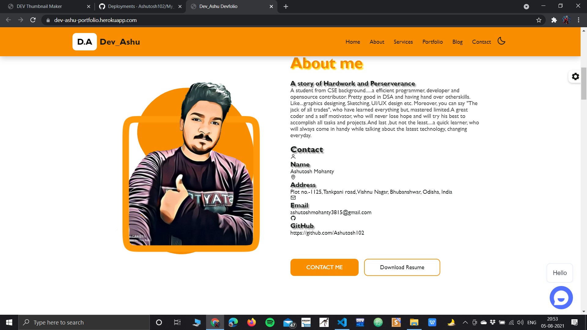 GitHub - Ashutosh102/My_portfolio: My personal portfolio