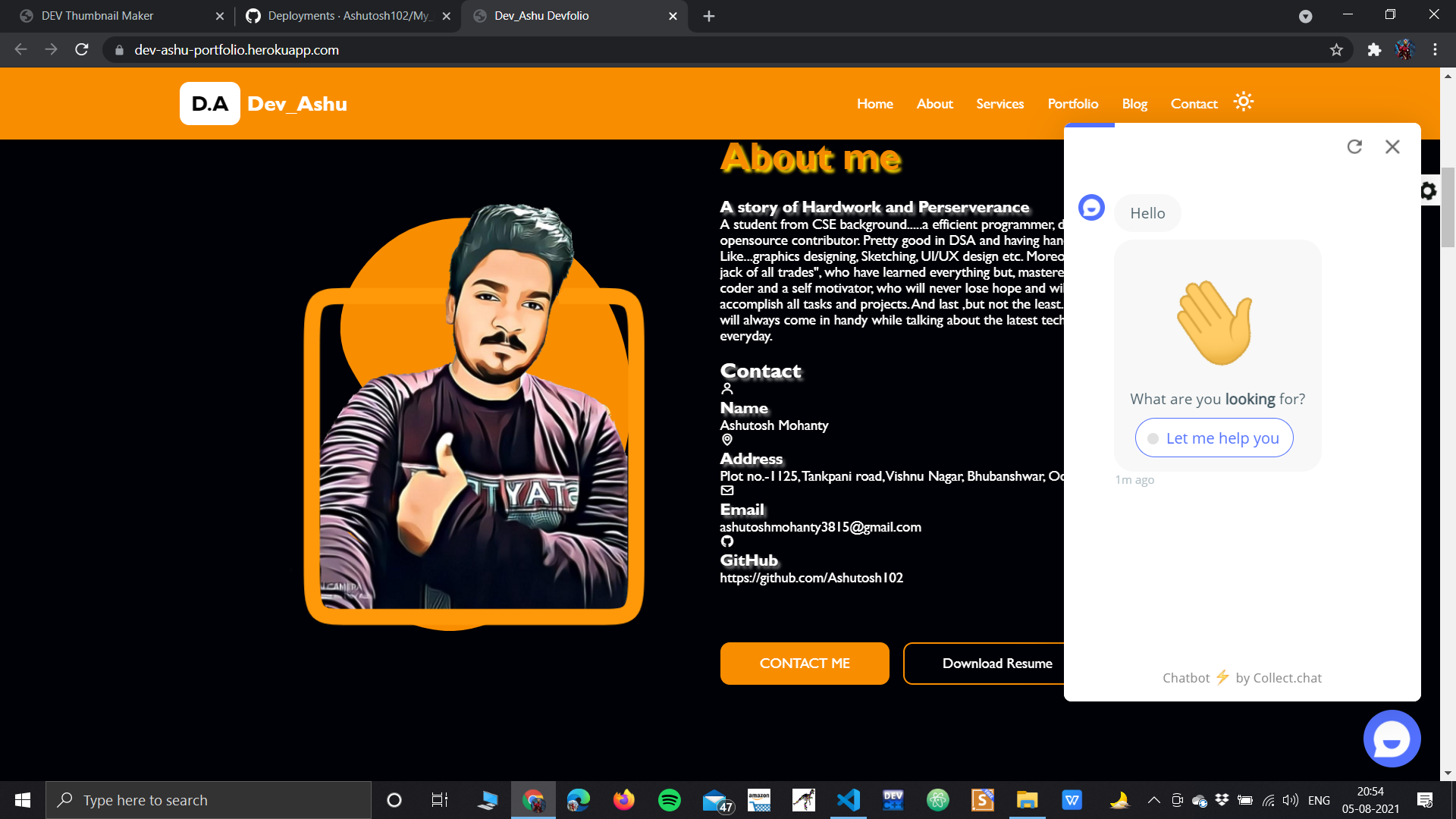 GitHub - Ashutosh102/My_portfolio: My personal portfolio