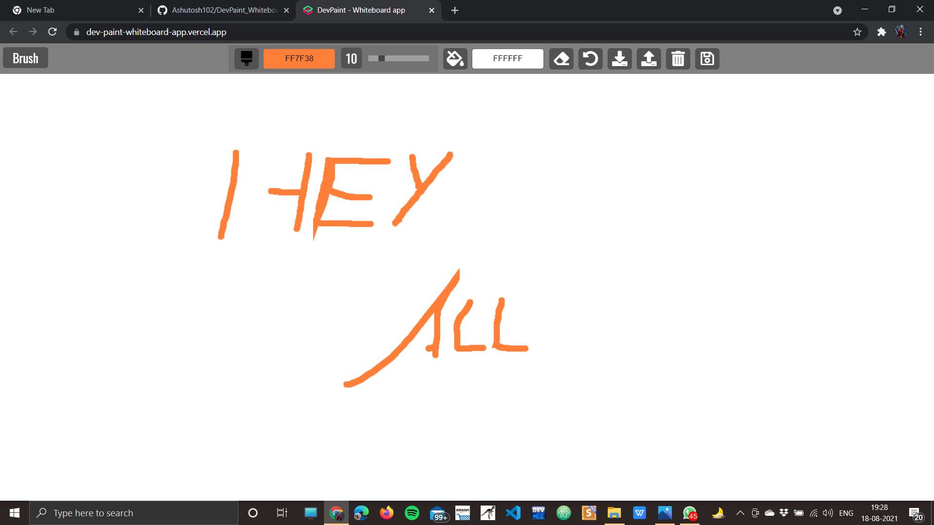 GitHub - Ashutosh102/DevPaint_Whiteboard_app: A look a like clone of MS ...