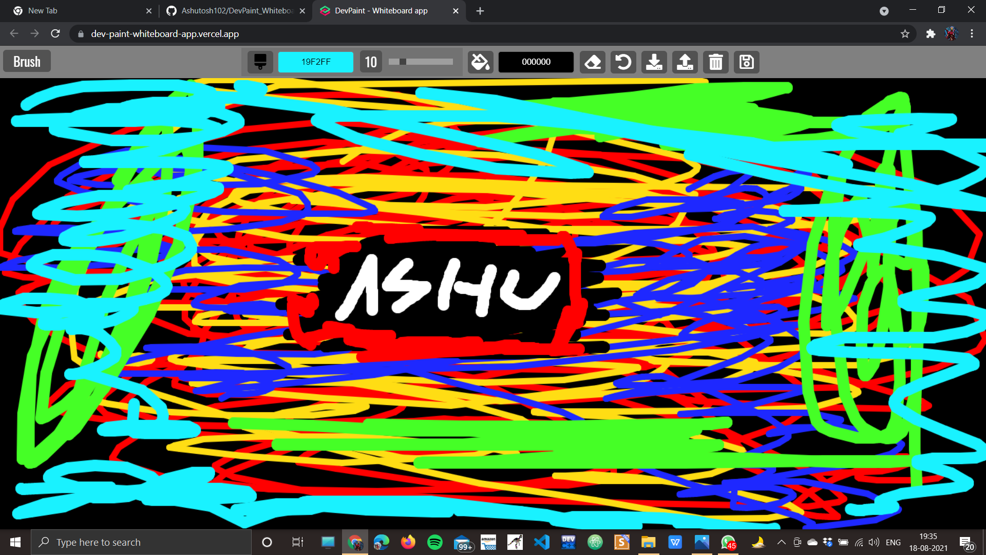 GitHub - Ashutosh102/DevPaint_Whiteboard_app: A look a like clone of MS ...