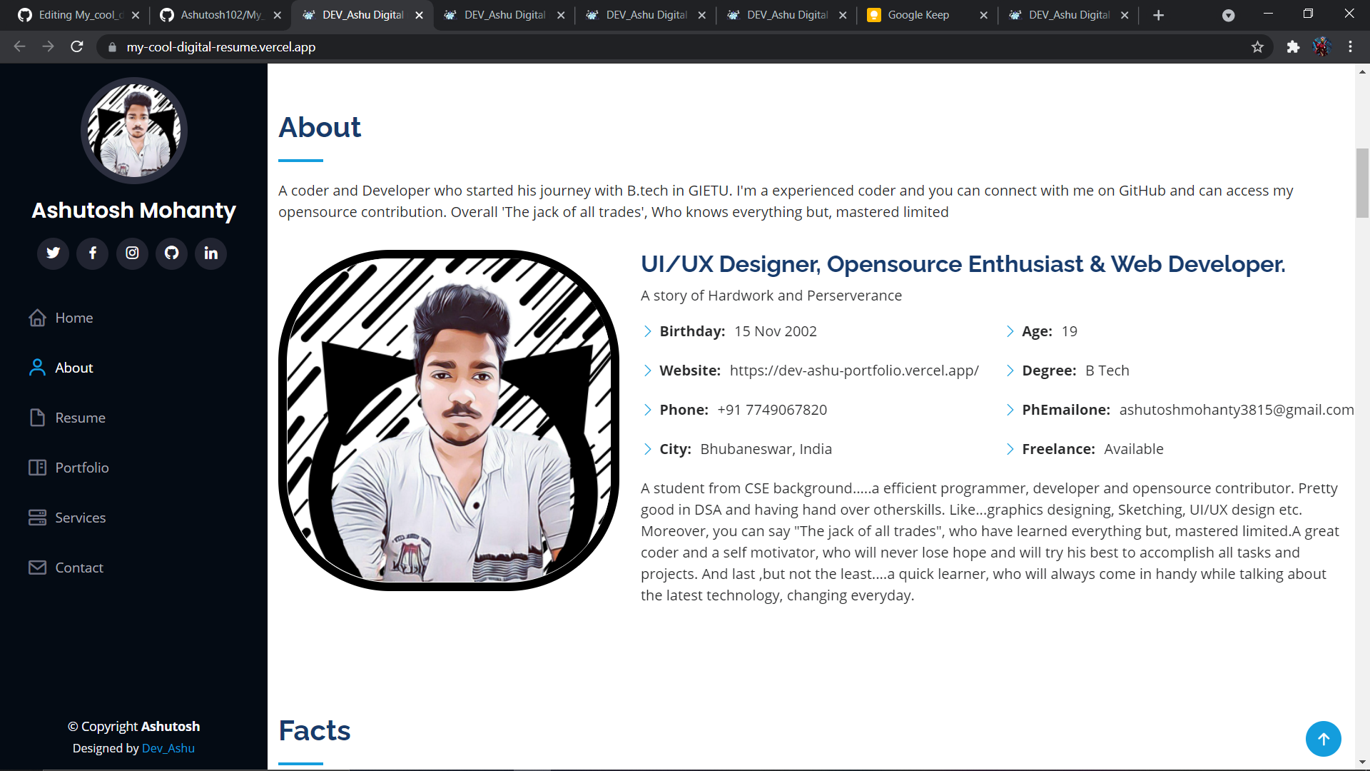 GitHub - Ashutosh102/My_cool_digital_resume: A new digital resume with ...