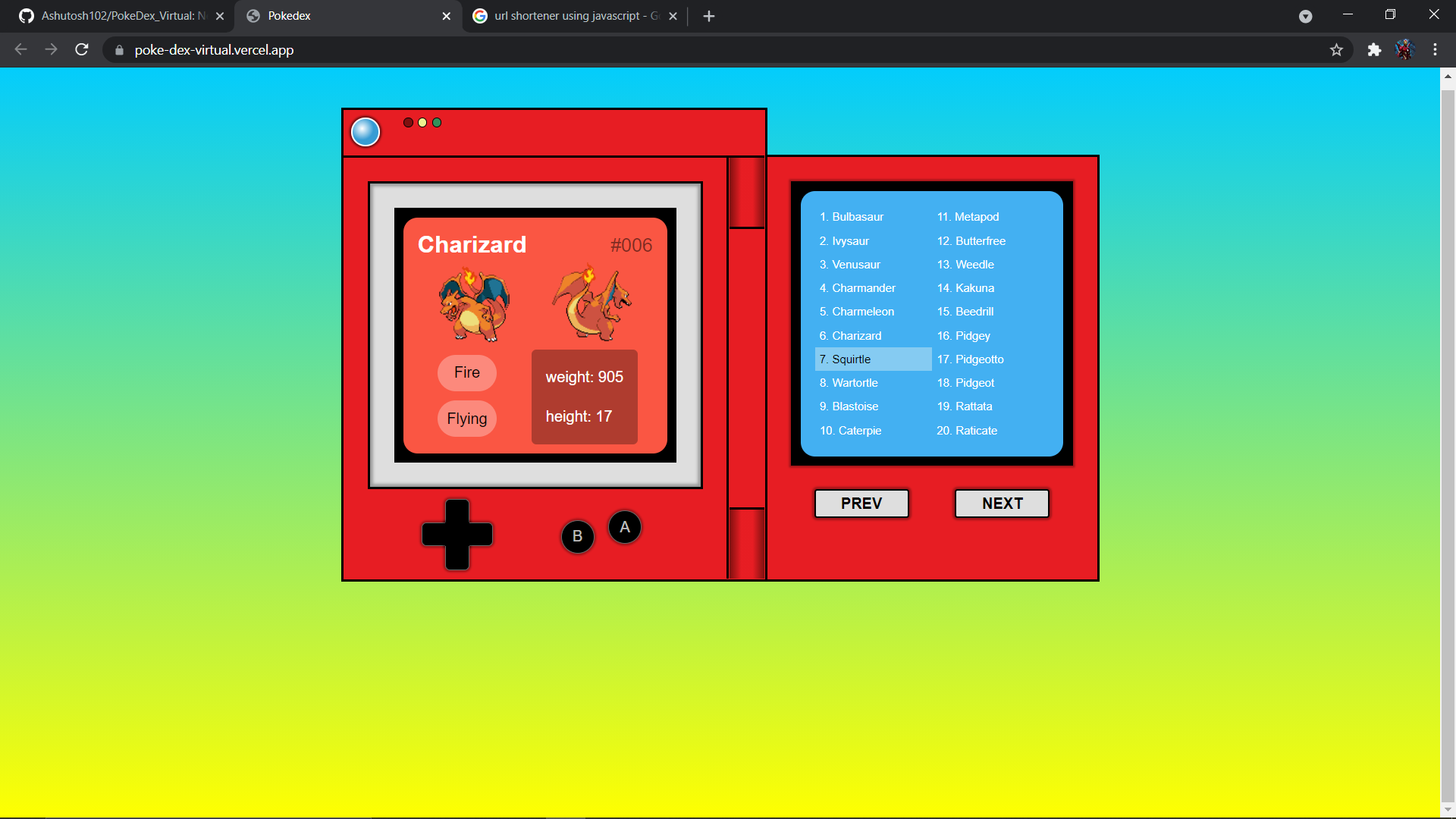 GitHub - Ashutosh102/PokeDex_Virtual: New version of Pokedex using JS ...
