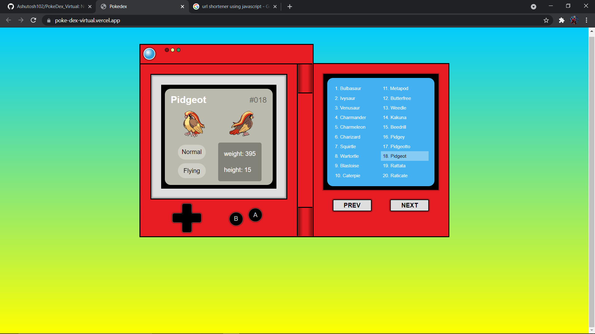 GitHub - Ashutosh102/PokeDex_Virtual: New version of Pokedex using JS ...