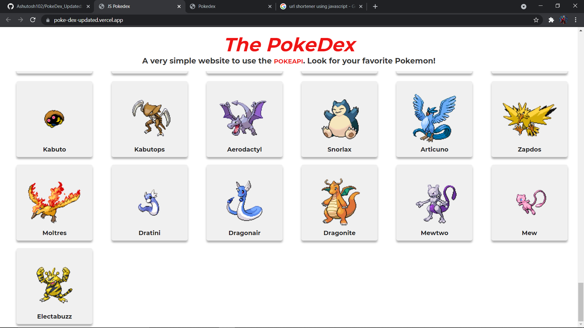 GitHub - Ashutosh102/PokeDex_Updated: Latest version of pokedex
