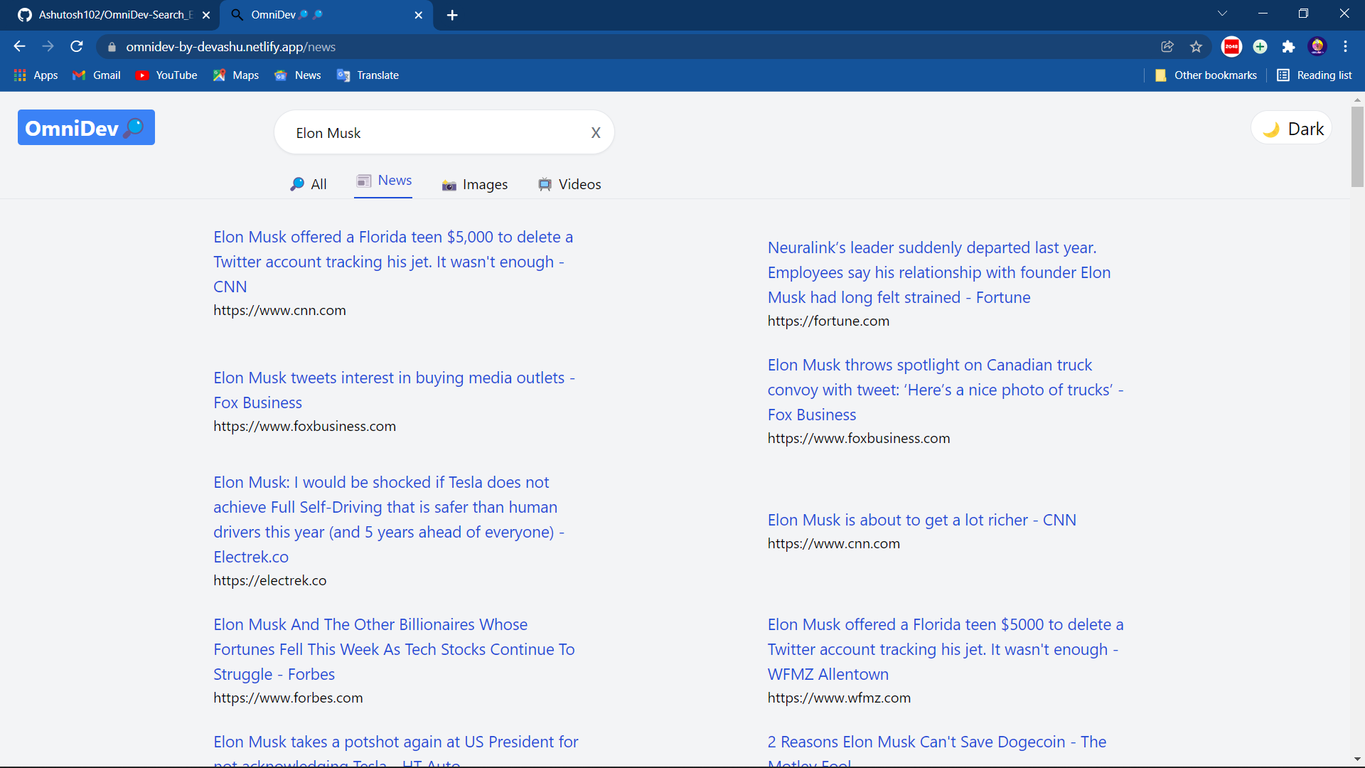 GitHub - Ashutosh102/OmniDev-Search_Engine: A search engine website using google's API
