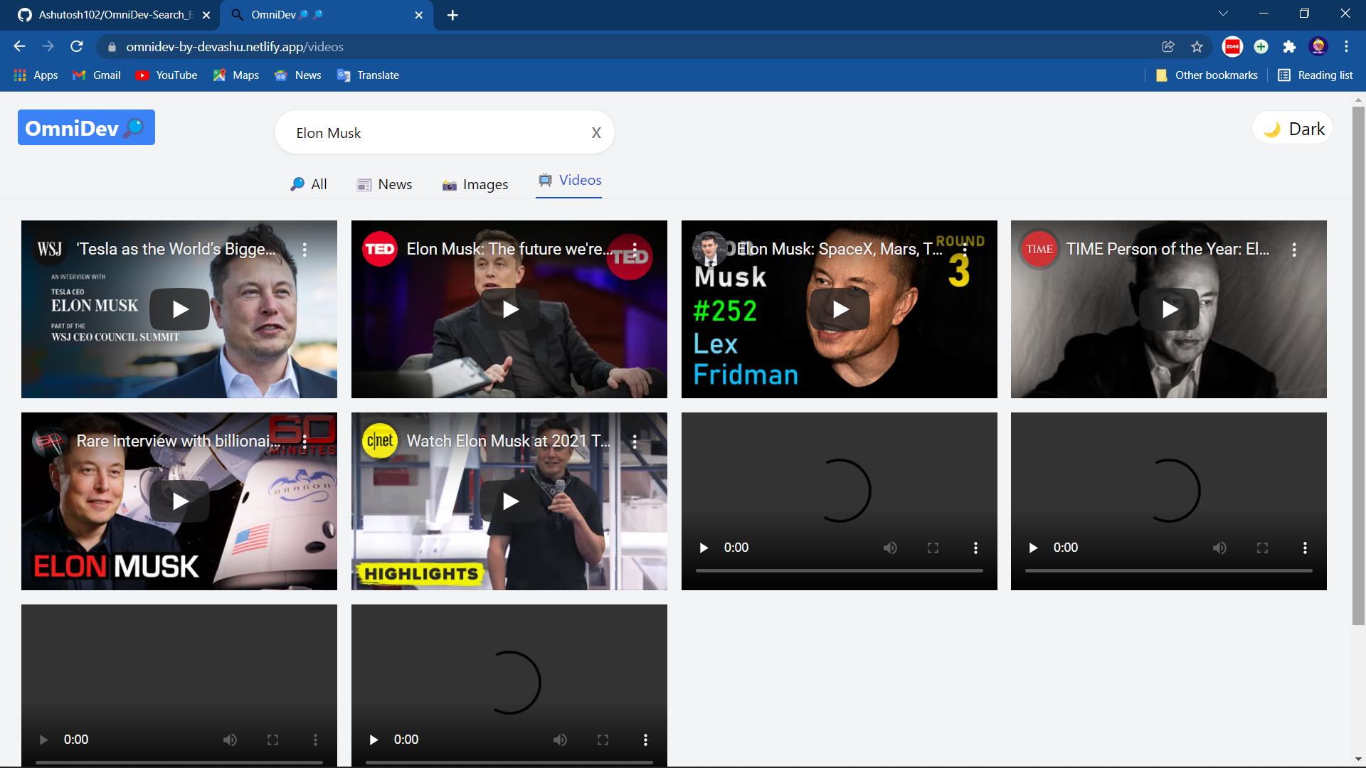 GitHub - Ashutosh102/OmniDev-Search_Engine: A search engine website using google's API