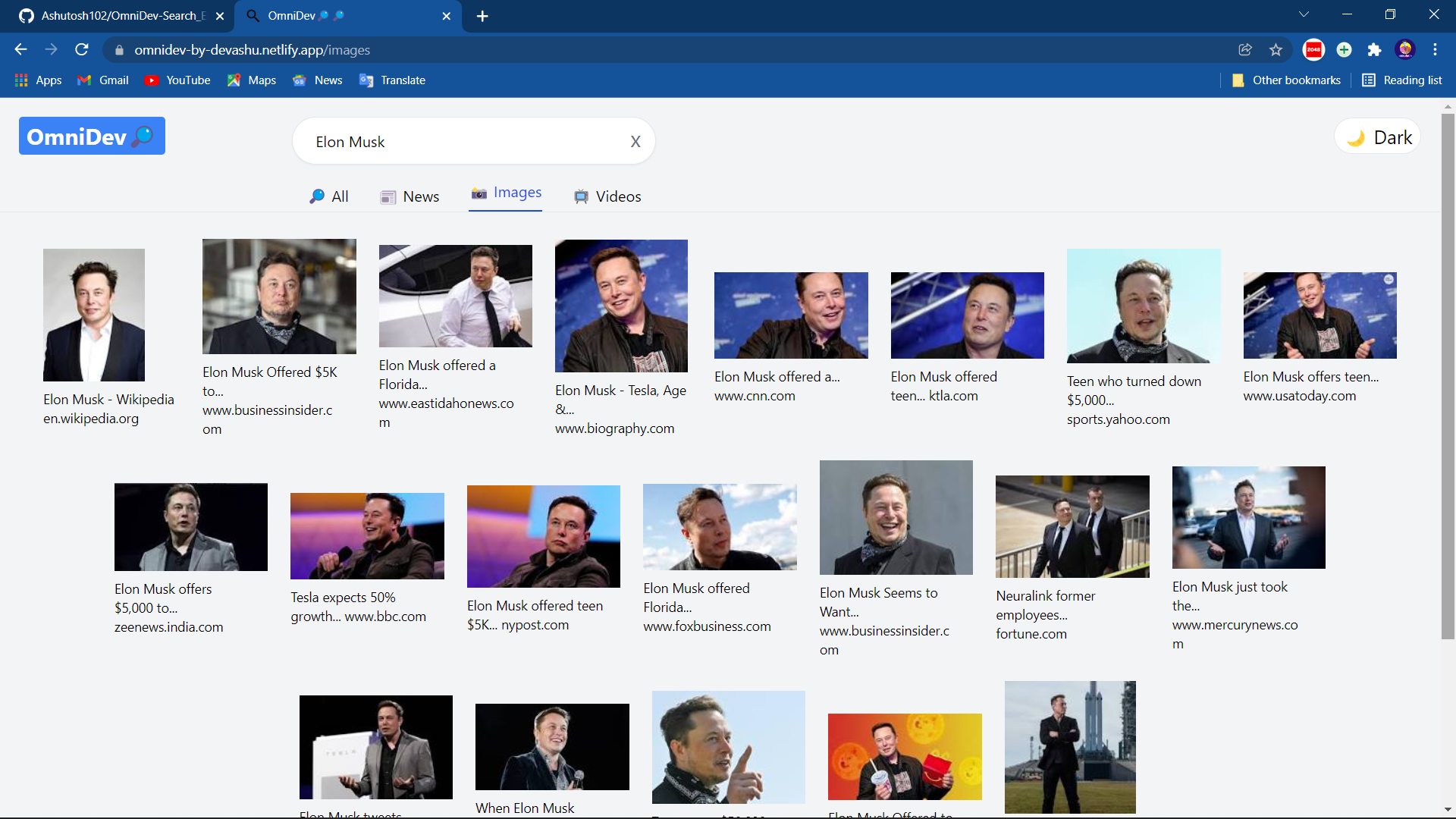 GitHub - Ashutosh102/OmniDev-Search_Engine: A search engine website using google's API