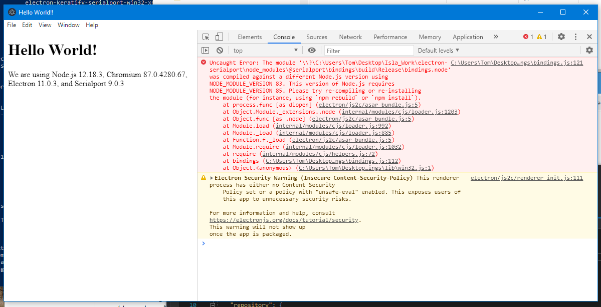 Electron Serialport On Windows 10 Not Working · Issue 2188 · Serialport Node Serialport · Github