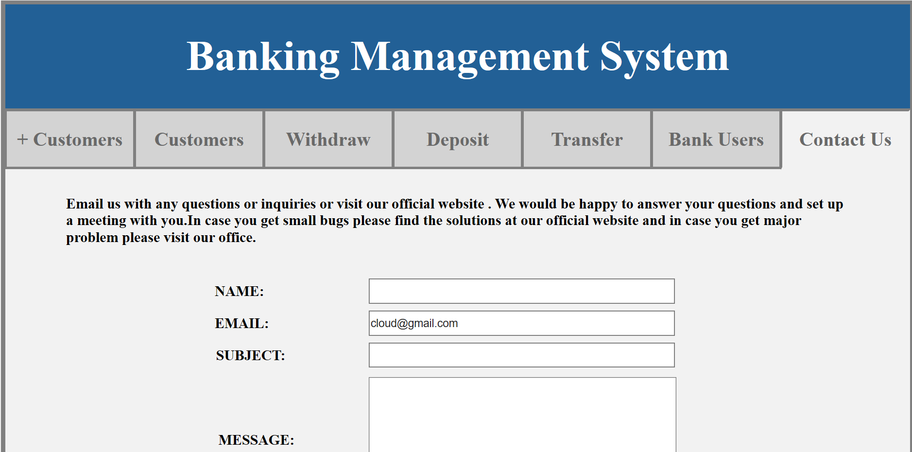 GitHub - shubhamporwalofficial/BankingManagementSystem