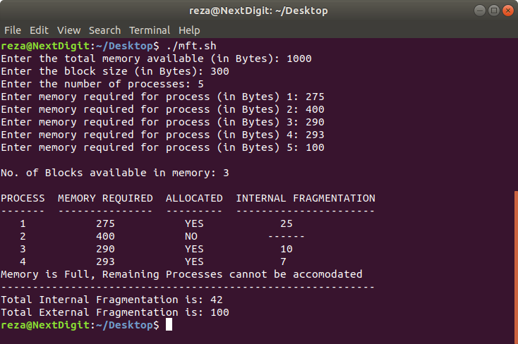 Github F Rezashell Programmemorymanagementtechnique Shell Program Memory Management
