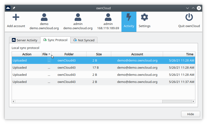 [QA] Cannot resize 'File' column in 'Activity' 'Sync Protocol' view · Issue #8660 · owncloud ...