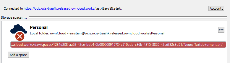 [QA] 3.0.0 alpha2 client - oCIS server: Bad Request to MOVE · Issue #9736 · owncloud/client · GitHub
