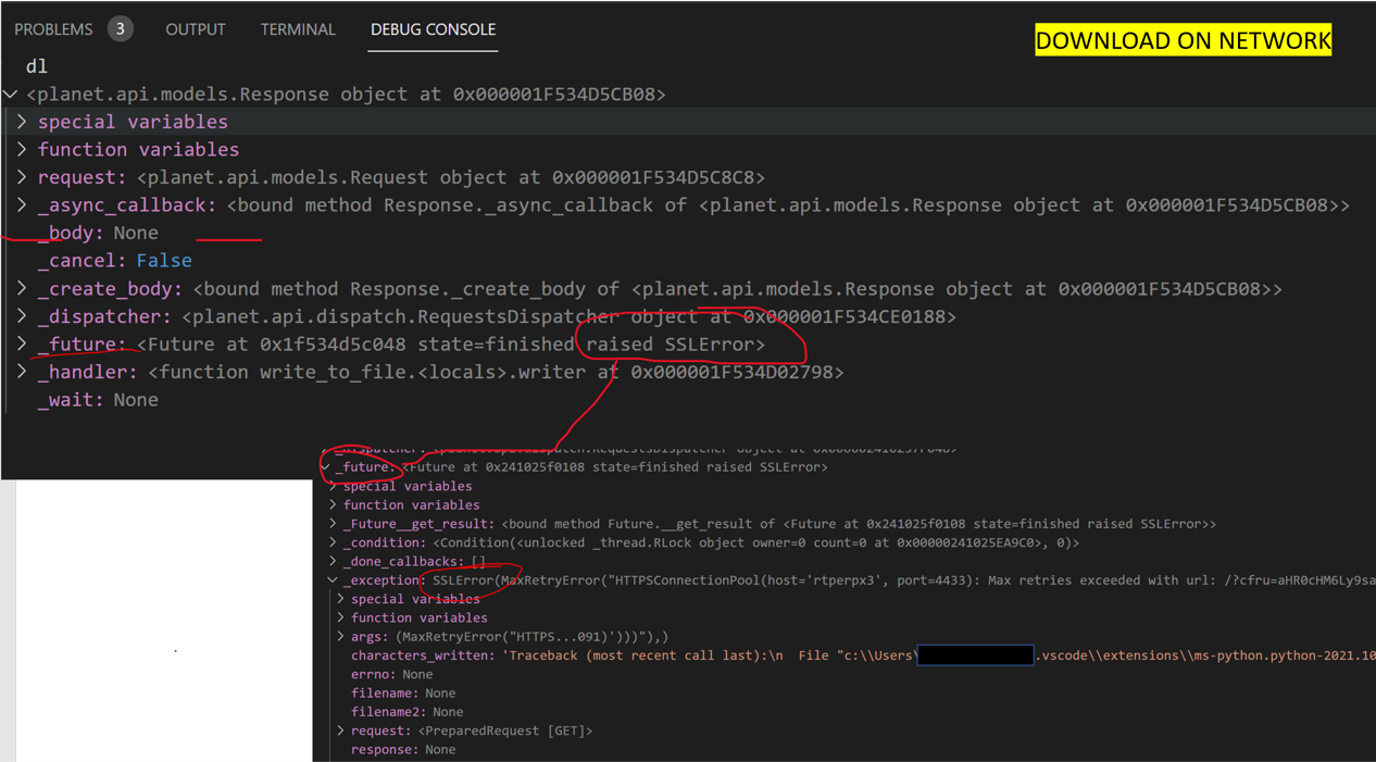 Client download not handling SSL cert file · Issue #332 · planetlabs/planet-client-python · GitHub