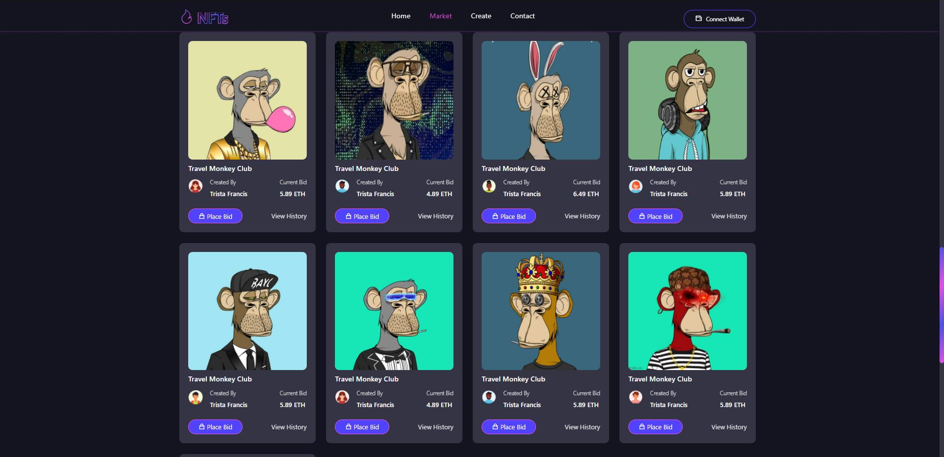 Github Guillaumeserenft React Nfts Application